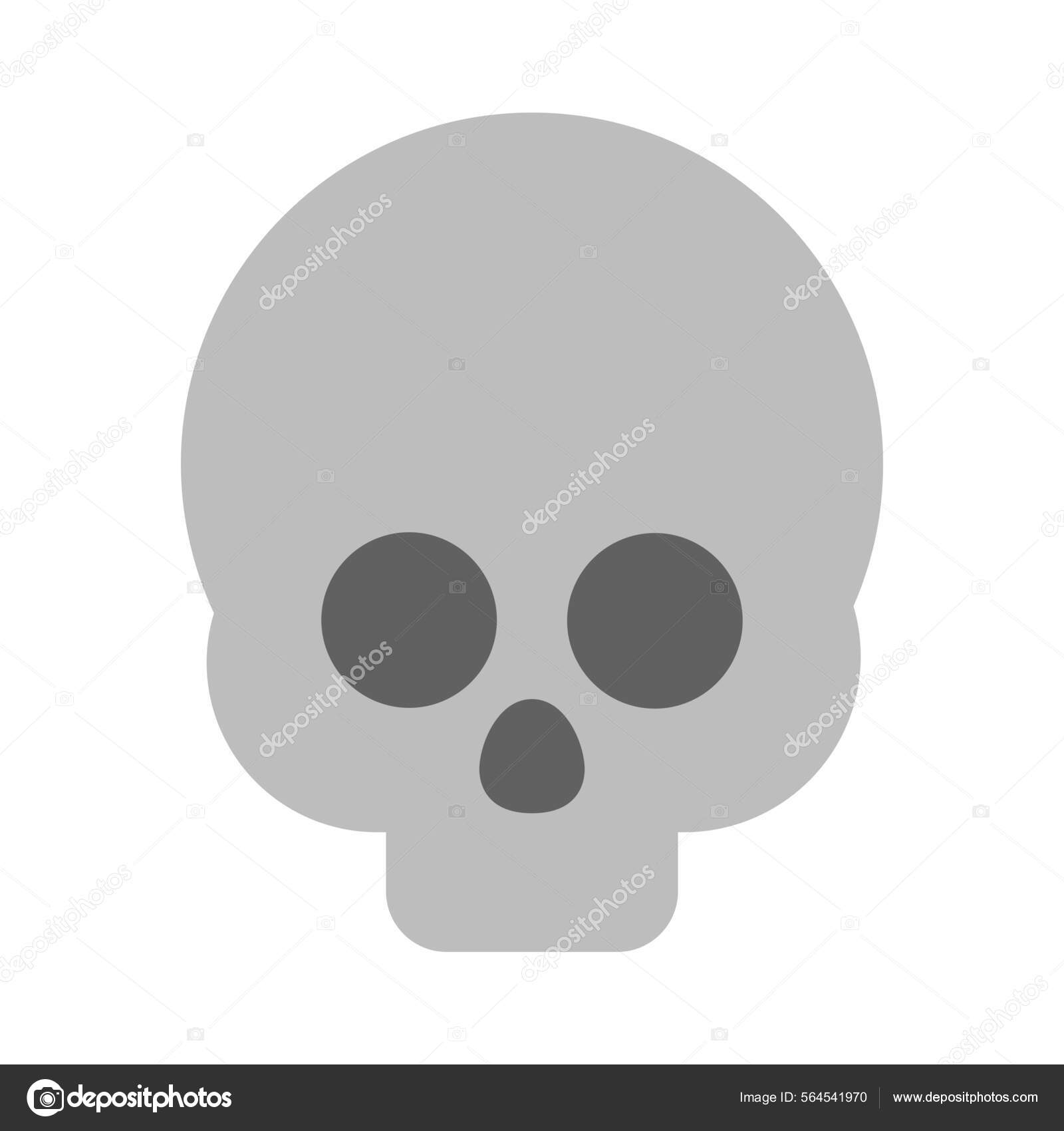 Skalle Mänskligt Skelett Huvud Form Emoji Representerar Död vektor av ...