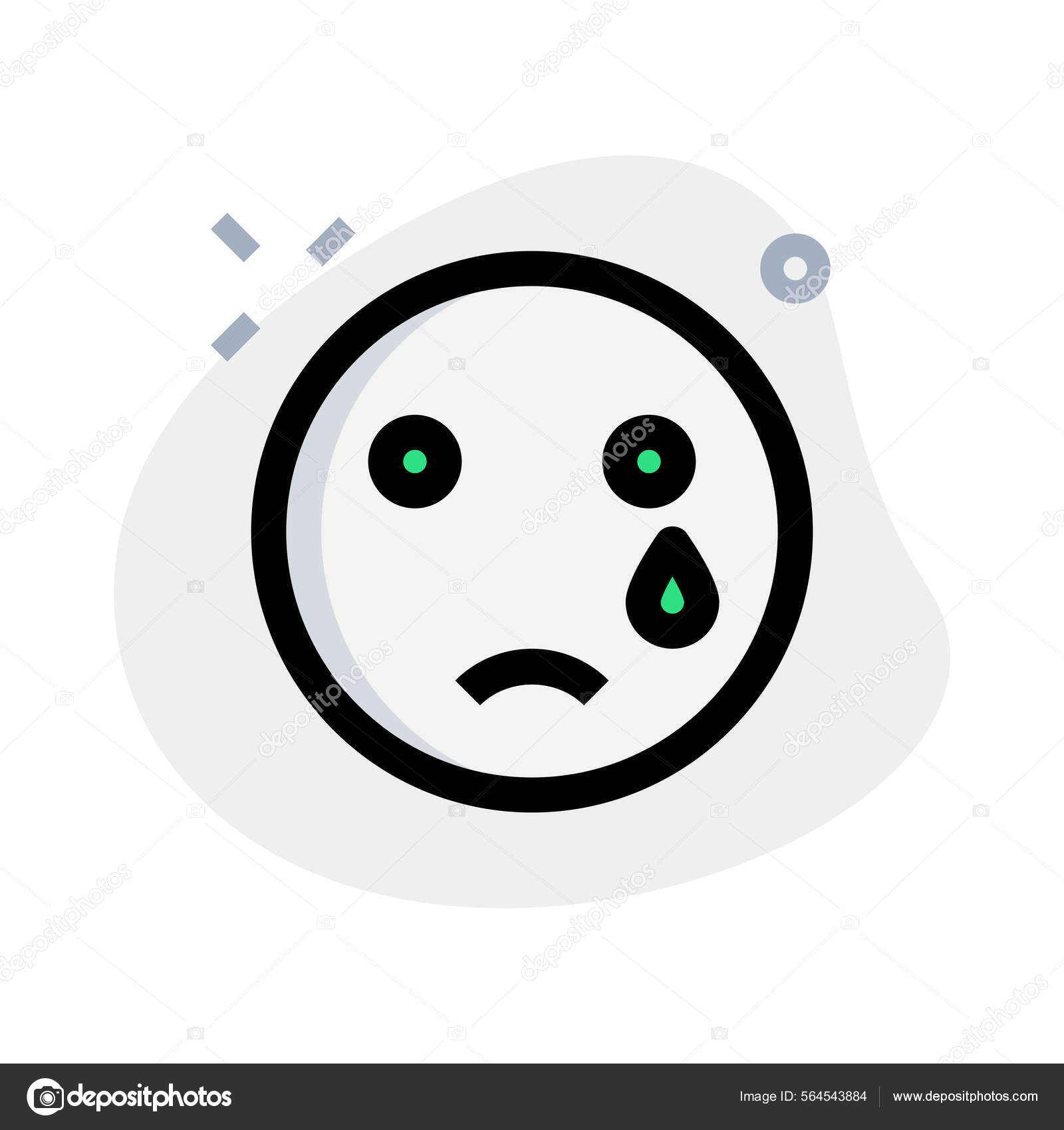 Weeping Emoji Tears Flowing Shared Messenger Stock Vector by ©get4net ...