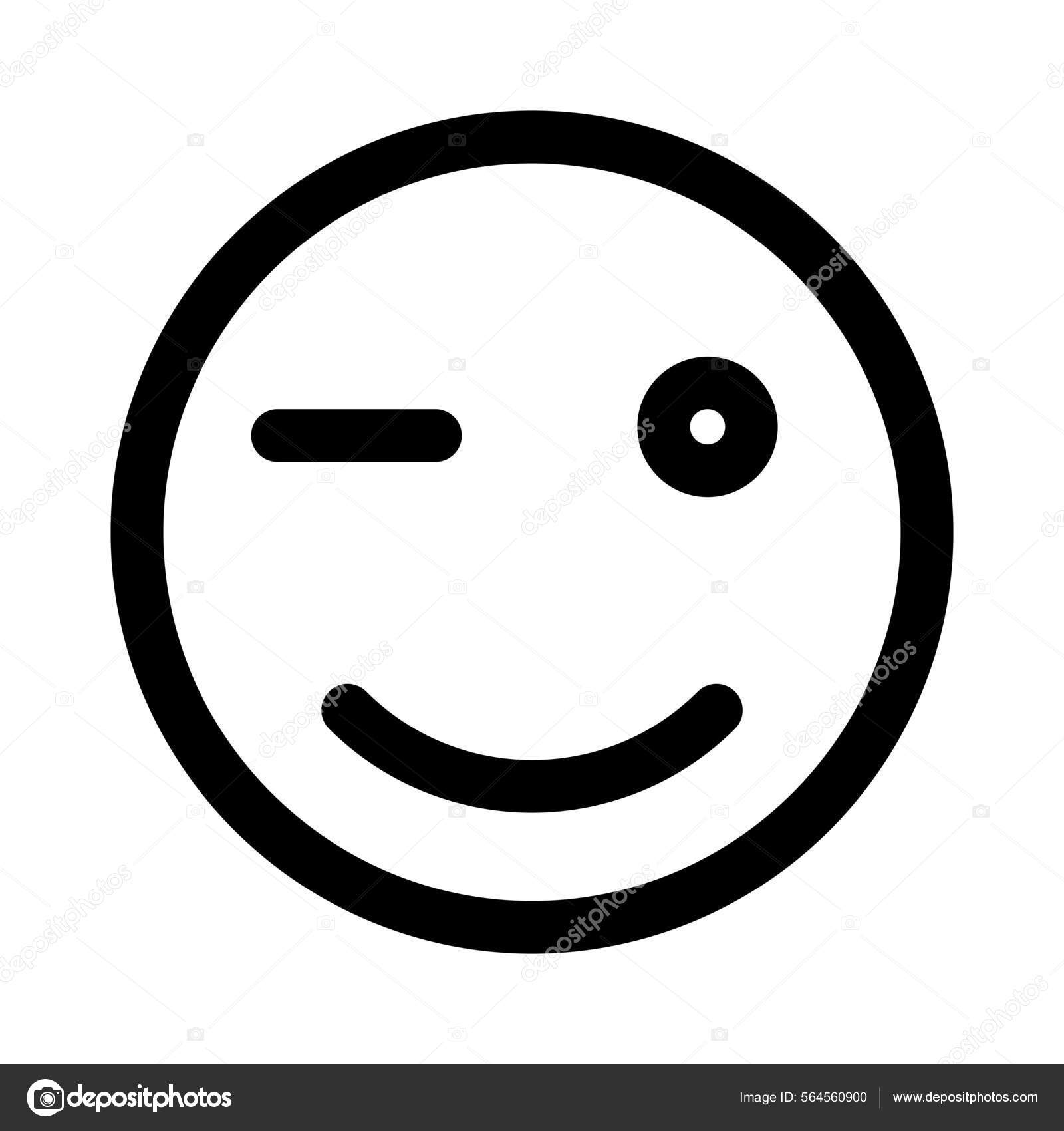 Pictorial Representation Winking Emoticon Shared Chat Stock Vector ...
