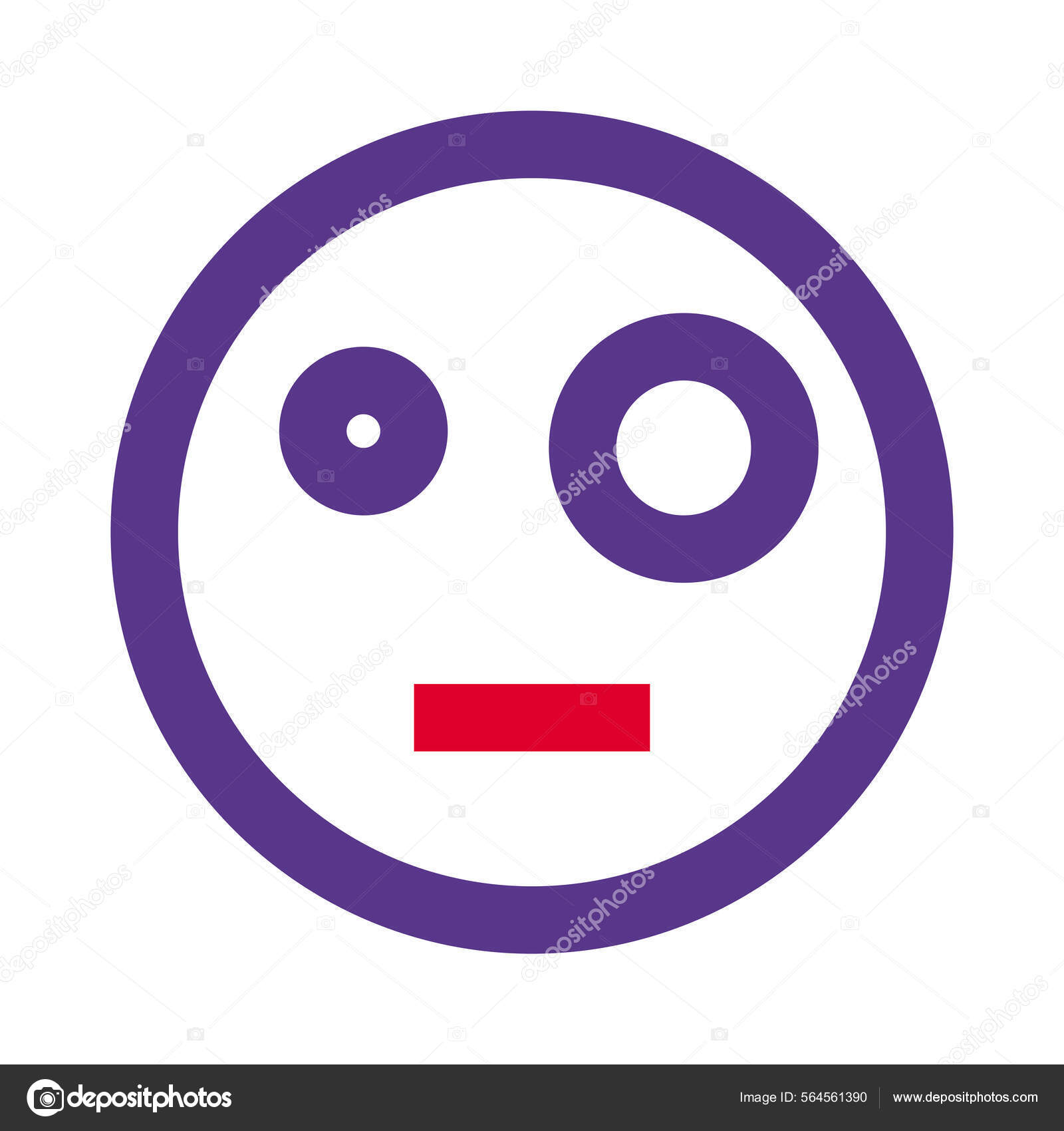 Weird Emoji Swollen Eye Face Shared Online Stock Vector by ©get4net ...