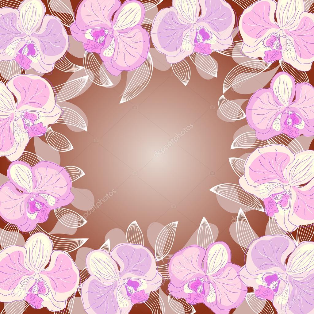 Orchid frame — Stock Vector © Elenita #13762371