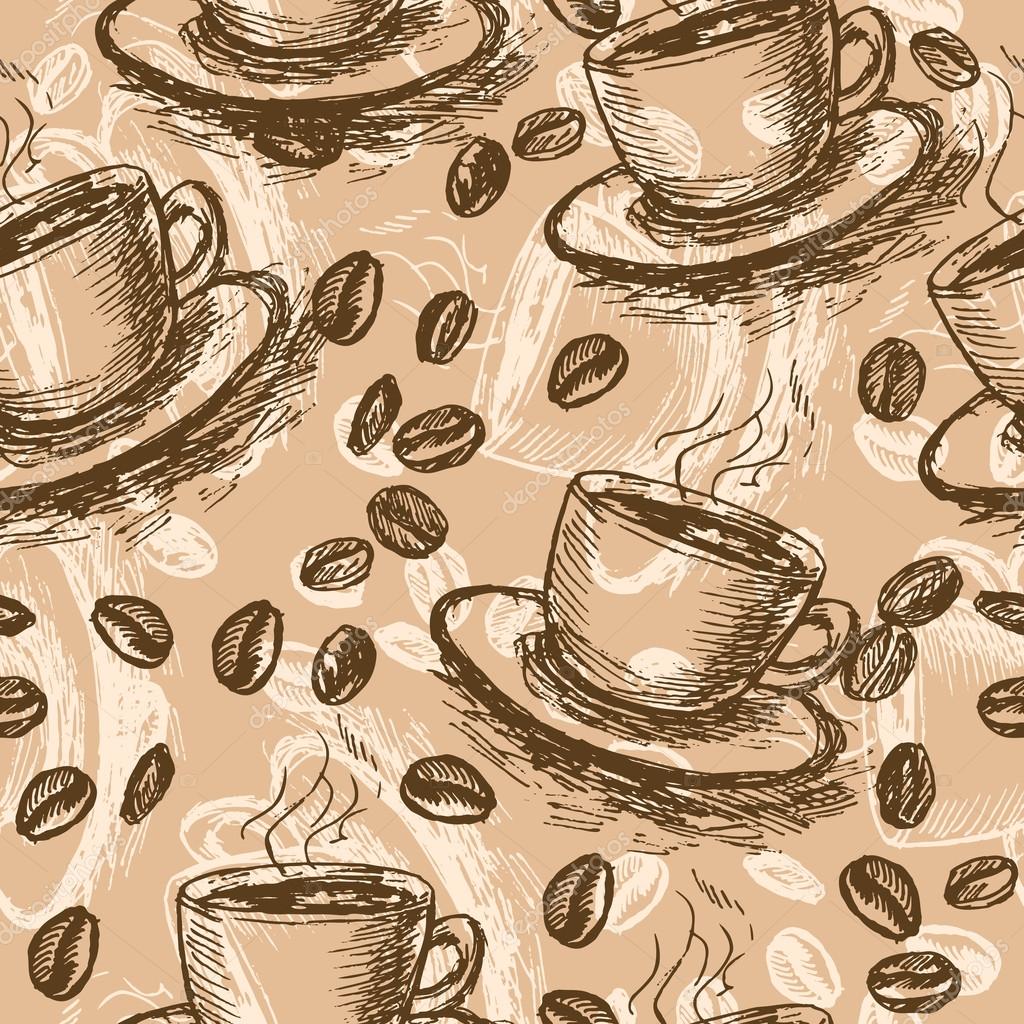 Coffee seamless pattern — Stock Vector © Elenita #16349567