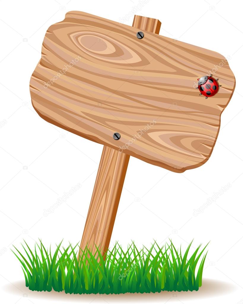 letrero de madera — Vector de stock © Elenita #29712299