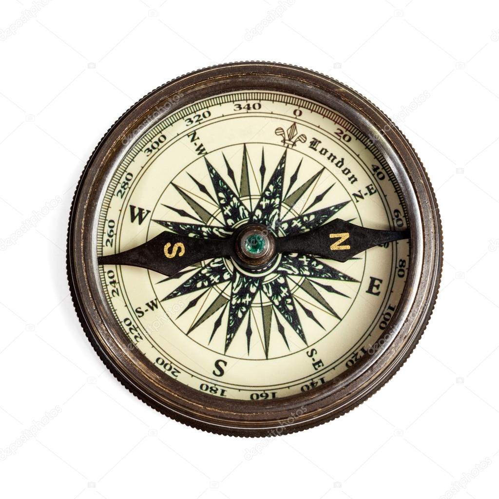 Old vintage compass isolated — Stock Photo © DmitryRukhlenko #13336207
