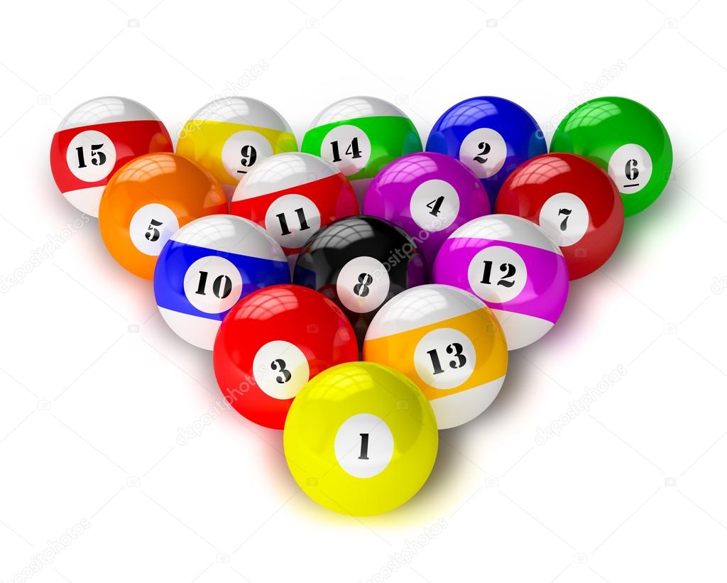 Set of billiard pool balls on white Stock Photo by ©DmitryRukhlenko ...