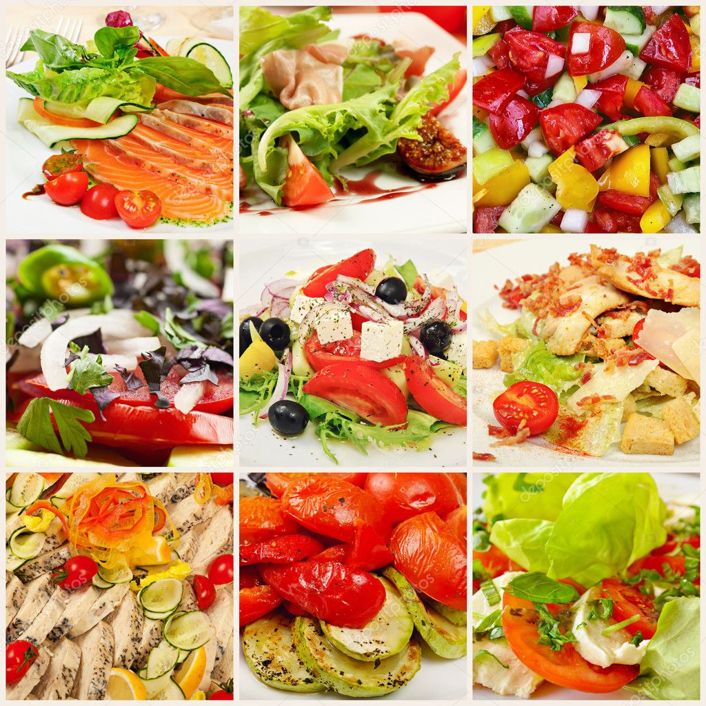 Collage with meals — Stock Photo © Roxana #43825341