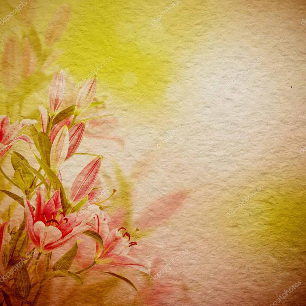 Fondo lirios rosados — Foto de stock #45928665 © Roxana