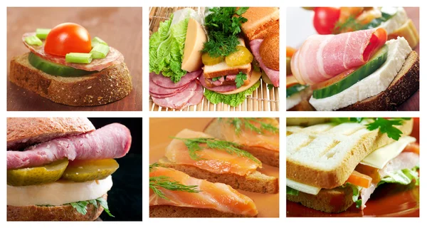 Sandwich collage | Sandwich collage — Stock Photo © Hannamariah #11106904