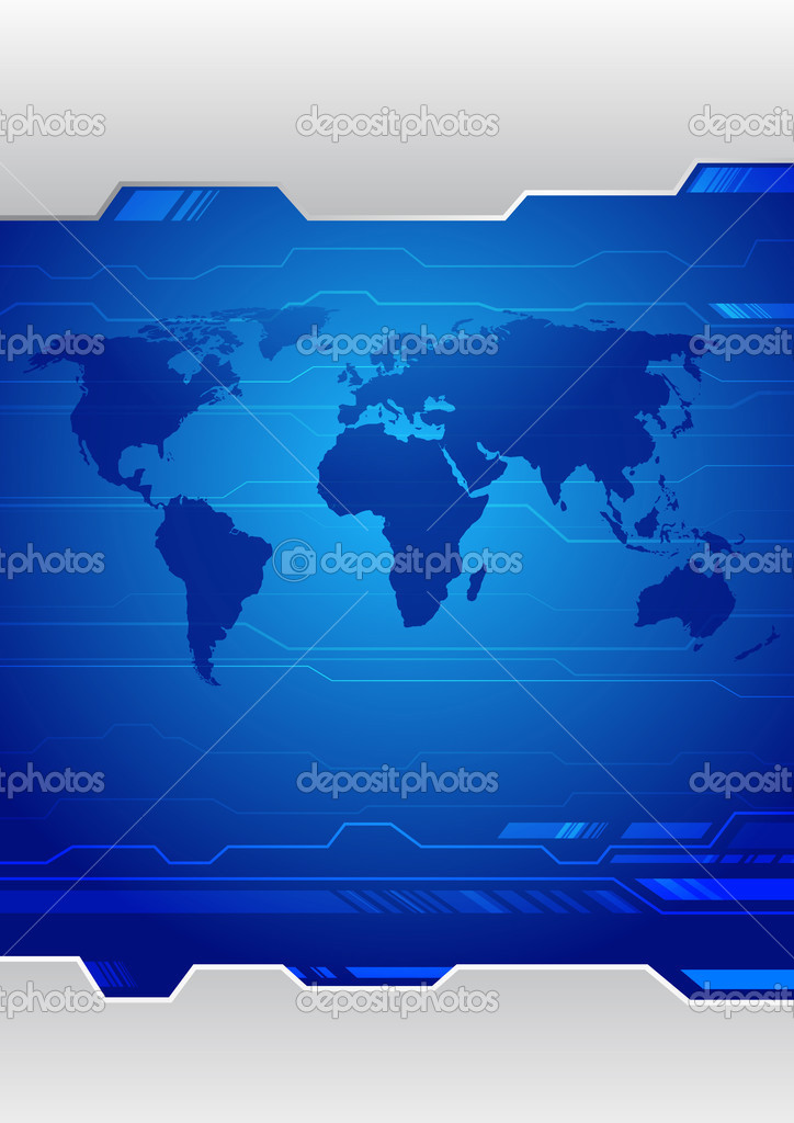 Folder template with earth map on it Stock Vector by ©phyZick 23906027