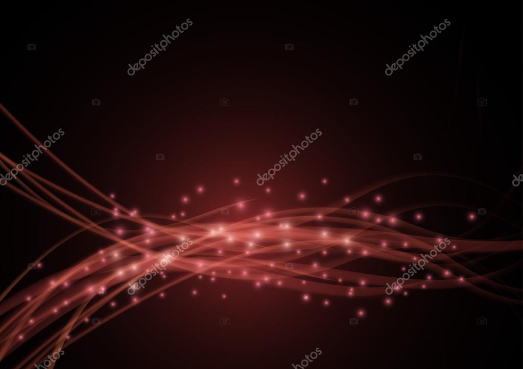 Transparent red wire - energy or data stream. Vector illustration Stock ...