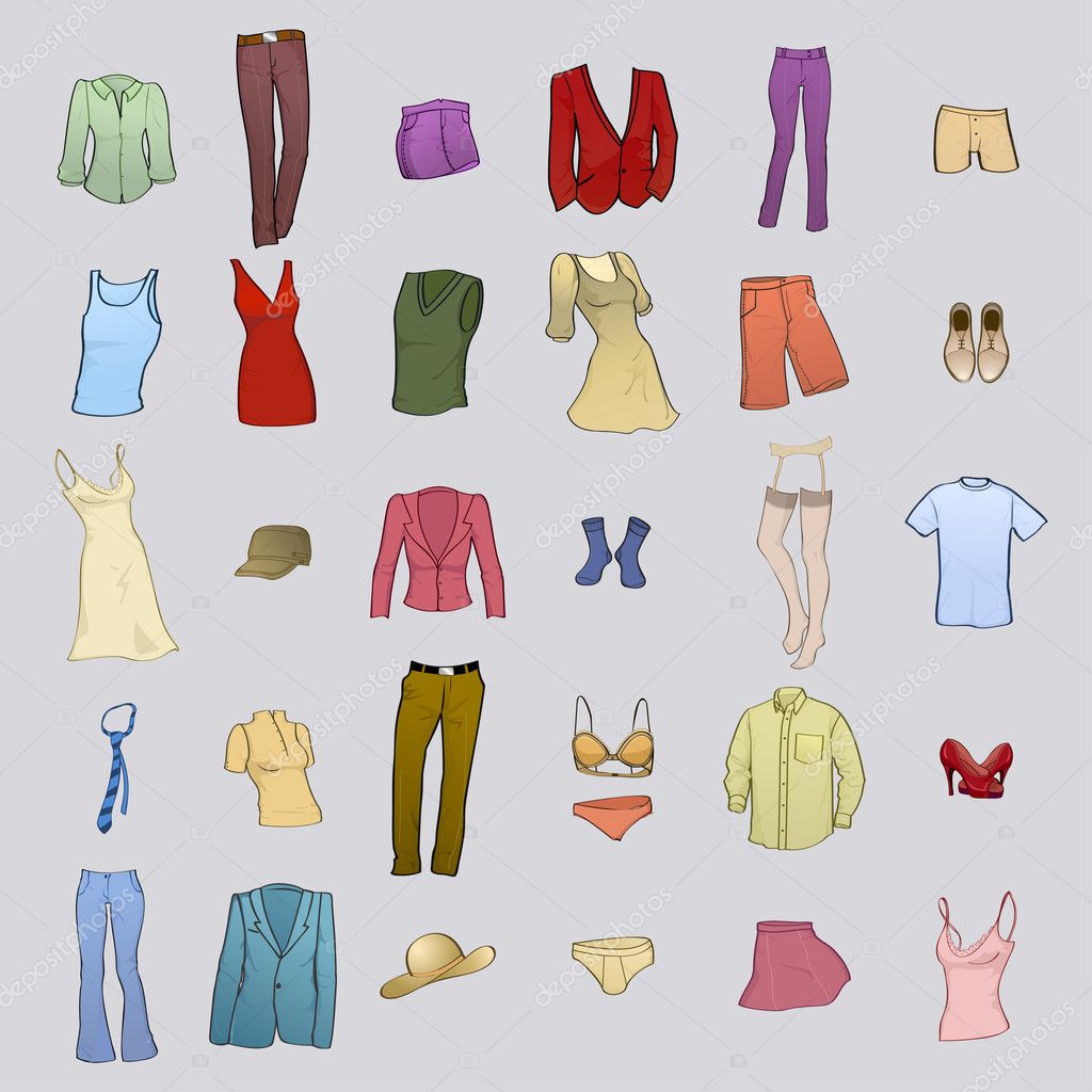 Iconos de ropa Vector de stock por ©trilingstudio 12042428