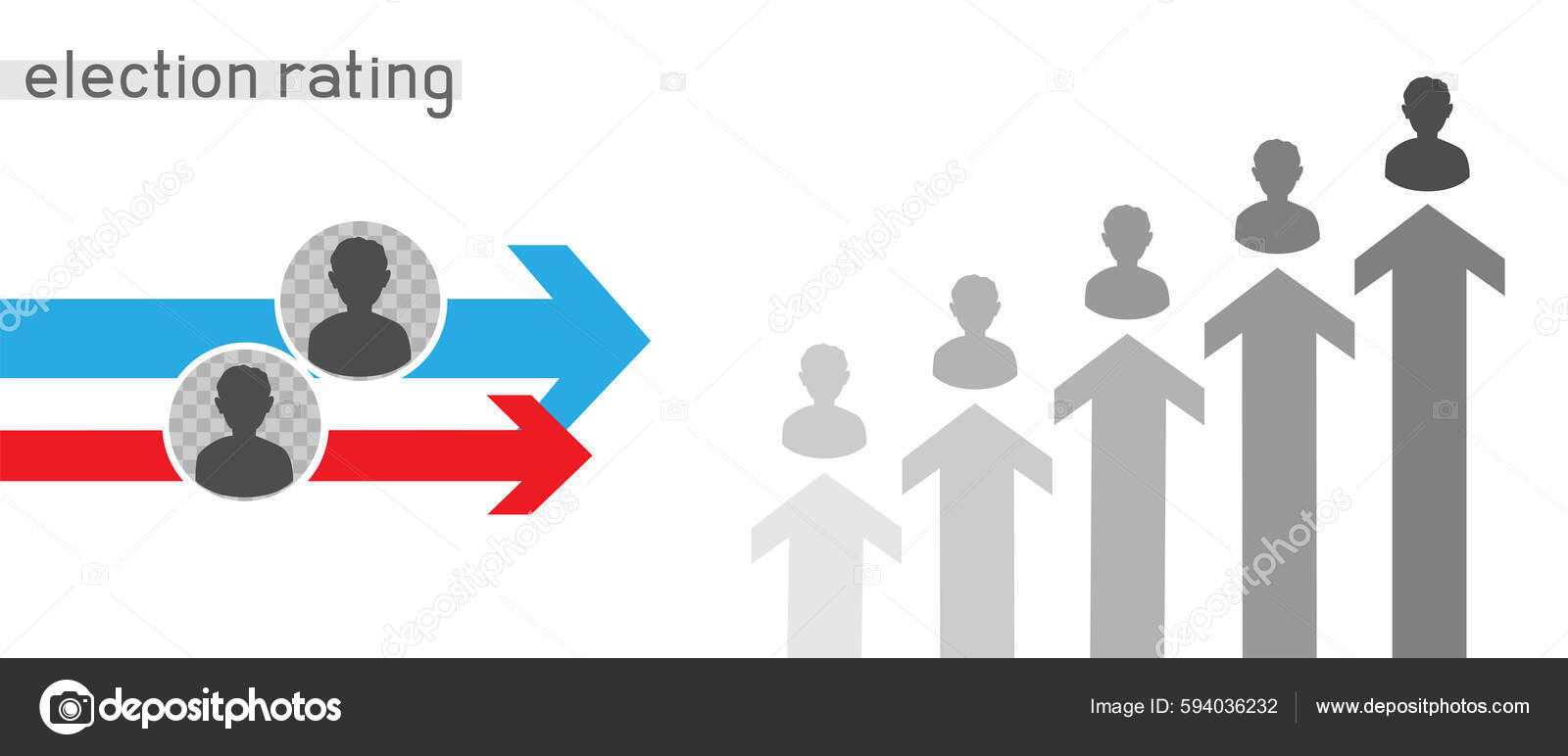 Election Voting Infographics People Sign Symbol Set Isolated White ...