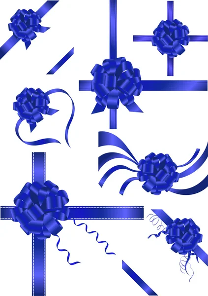 Blue ribbon and bow isolated Stock Vector Image by ©Rozaliya #1357695