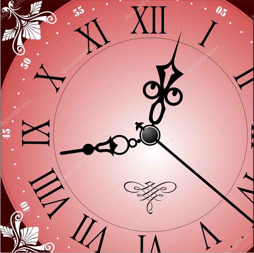 Antique Clock Face Vector