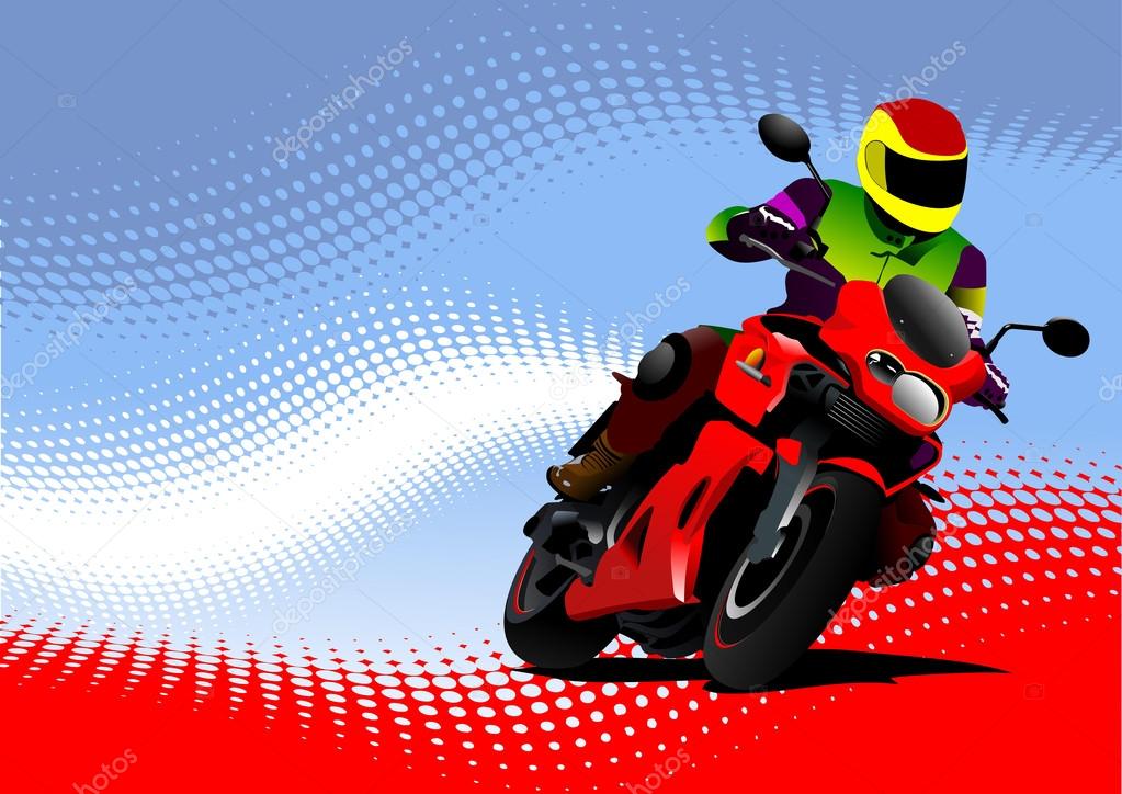 Free Animated Motorcycle Clipart Image