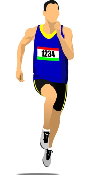 Long-distance runner. Short-distance runner. Vector illustration ...