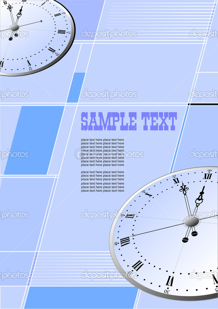 Background with clock. Stock Vector Image by ©leonido #34981365