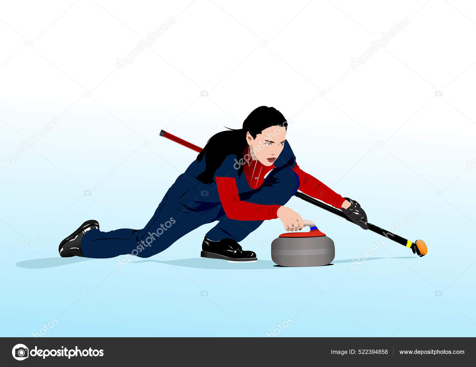 Santa Curling Clipart