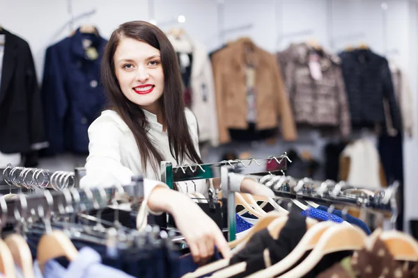 Joyful buyer at clothing store - Stock Image - Everypixel