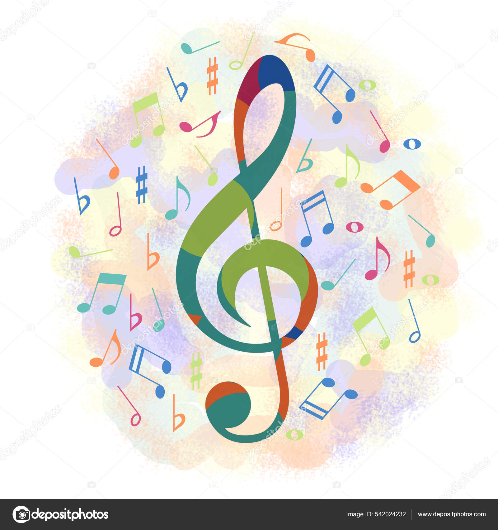 Nota Musical única Y Colorida Plantillas Musica Gratis Y Editables