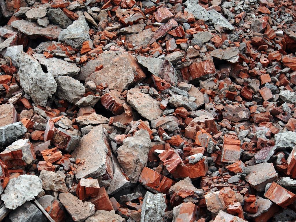 Broken pieces of brick — Stock Photo © igorgolovniov #37811251