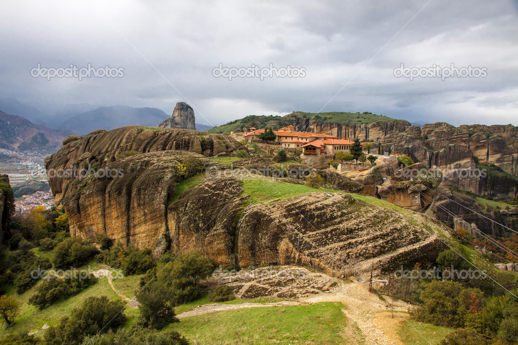 Agia Triada Monastery at Meteora Monasteries, Greece Stock Photo by ...