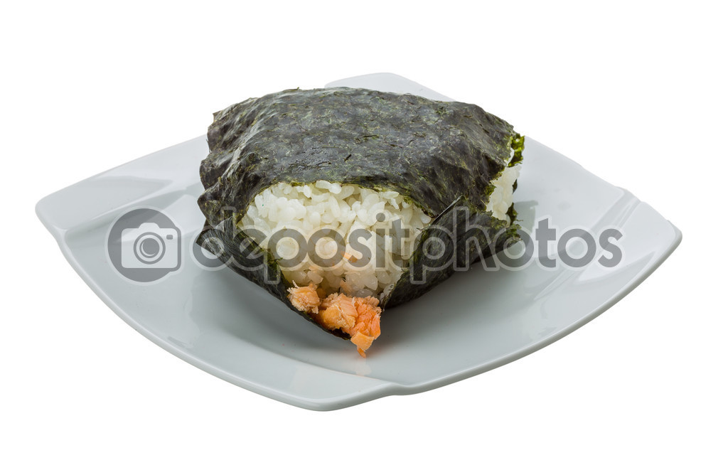 Japan rice ball with salmon — Stock Photo © AndreySt #47877151