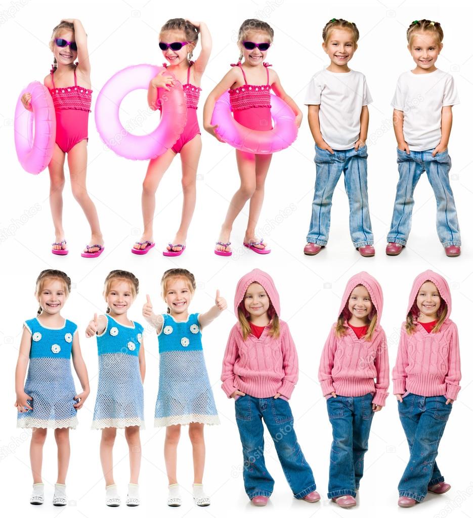 Set of a little girl photos Stock Photo by ©tan4ikk 22630895