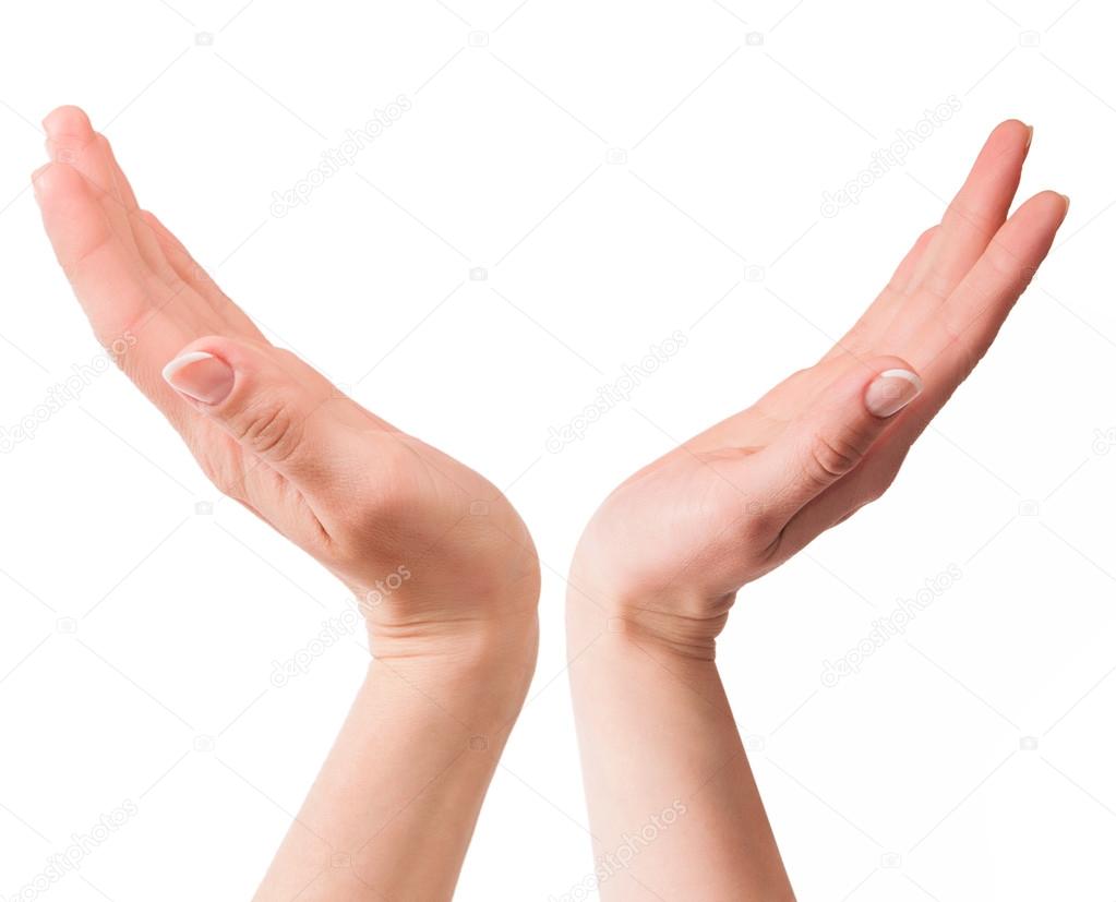 Two open woman hands Stock Photo by ©tan4ikk 24419335