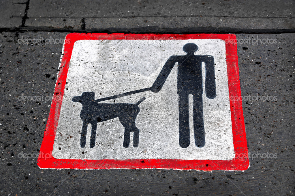 Dog walking sign — Stock Photo © Dink101 #38657053