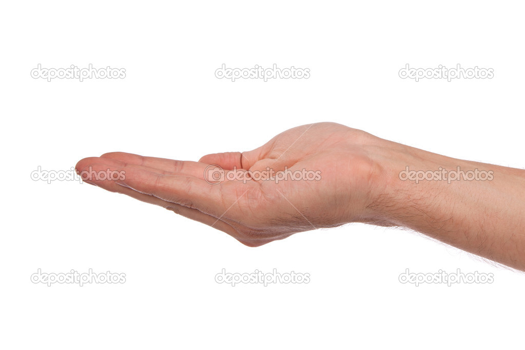 Open palm hand gesture of male hand Stock Photo by ©bloodua 18481001