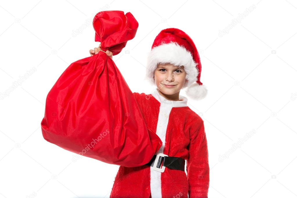 Boy holding a sack Stock Photo by ©bloodua 35293515