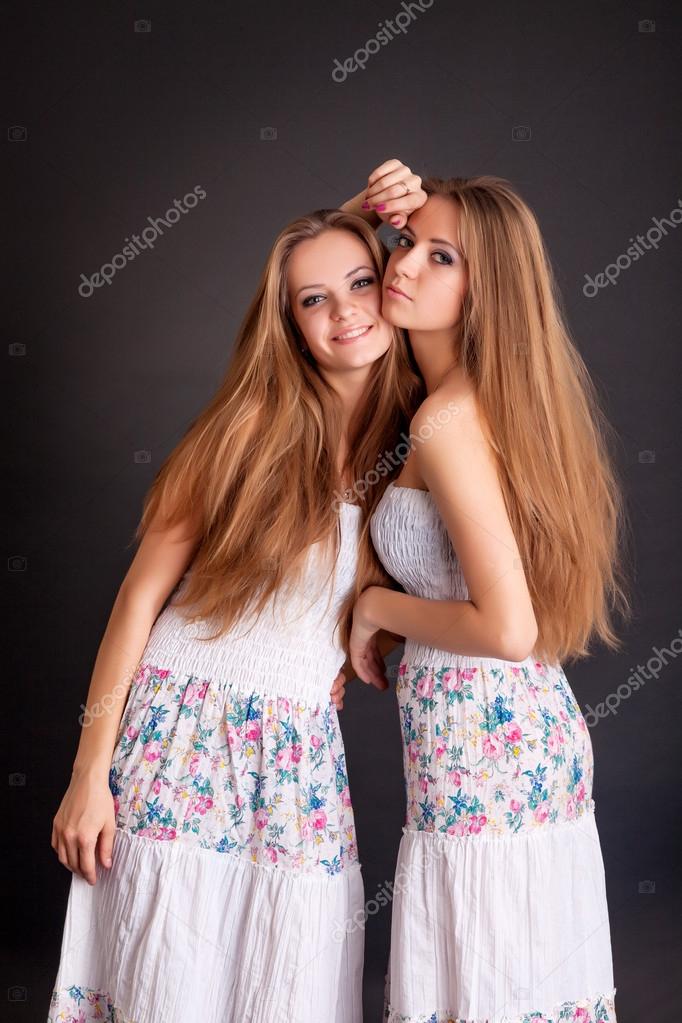 Two beautiful girls twins — Stock Photo © bloodua #48953167