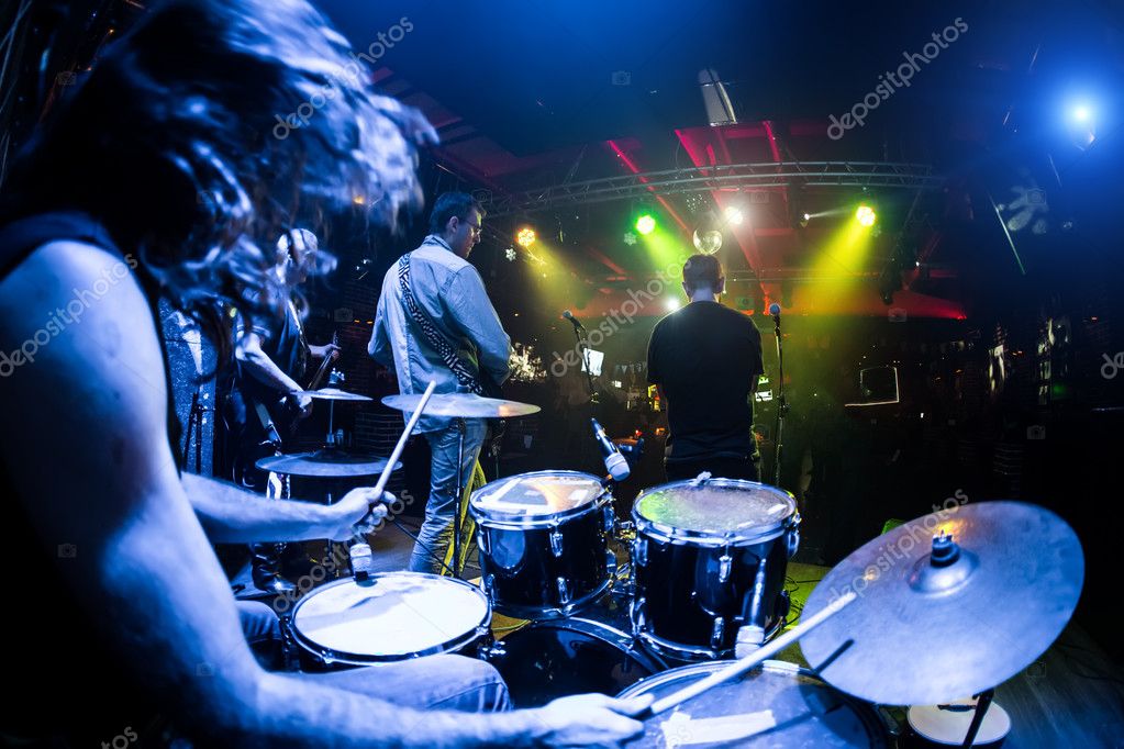 Musicians play on stage — Stock Photo © cookelma #13764973