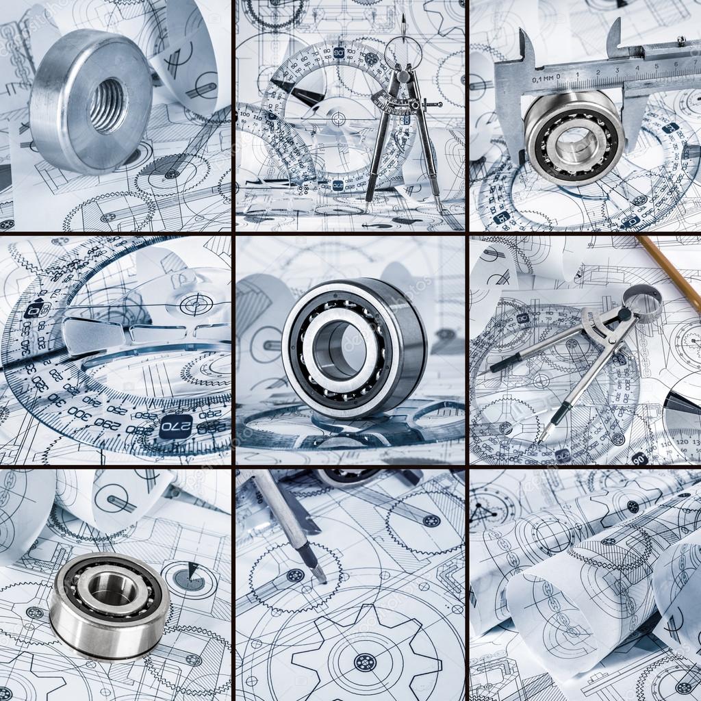 Technical drawings with the bearing — Stock Photo © cookelma #25199233