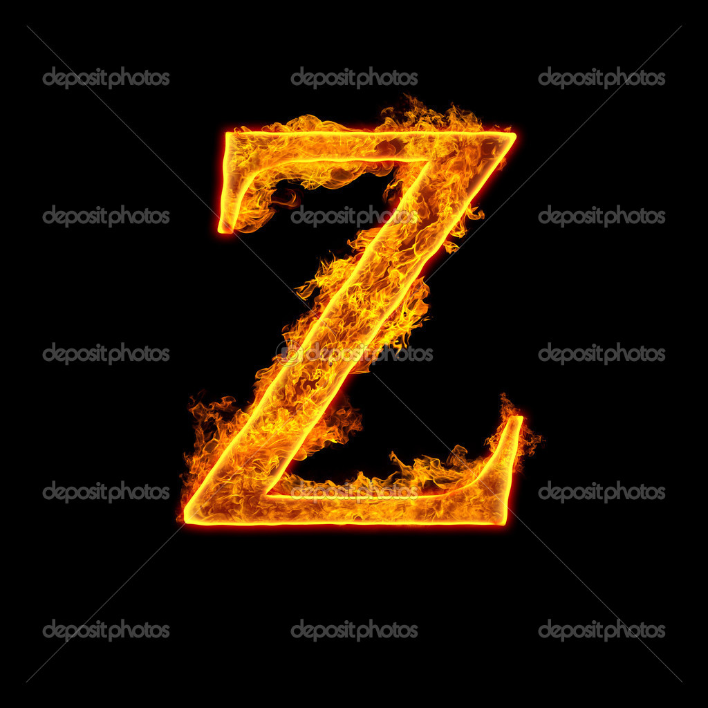 Fire alphabet letter Z — Stock Photo © cookelma #33713319