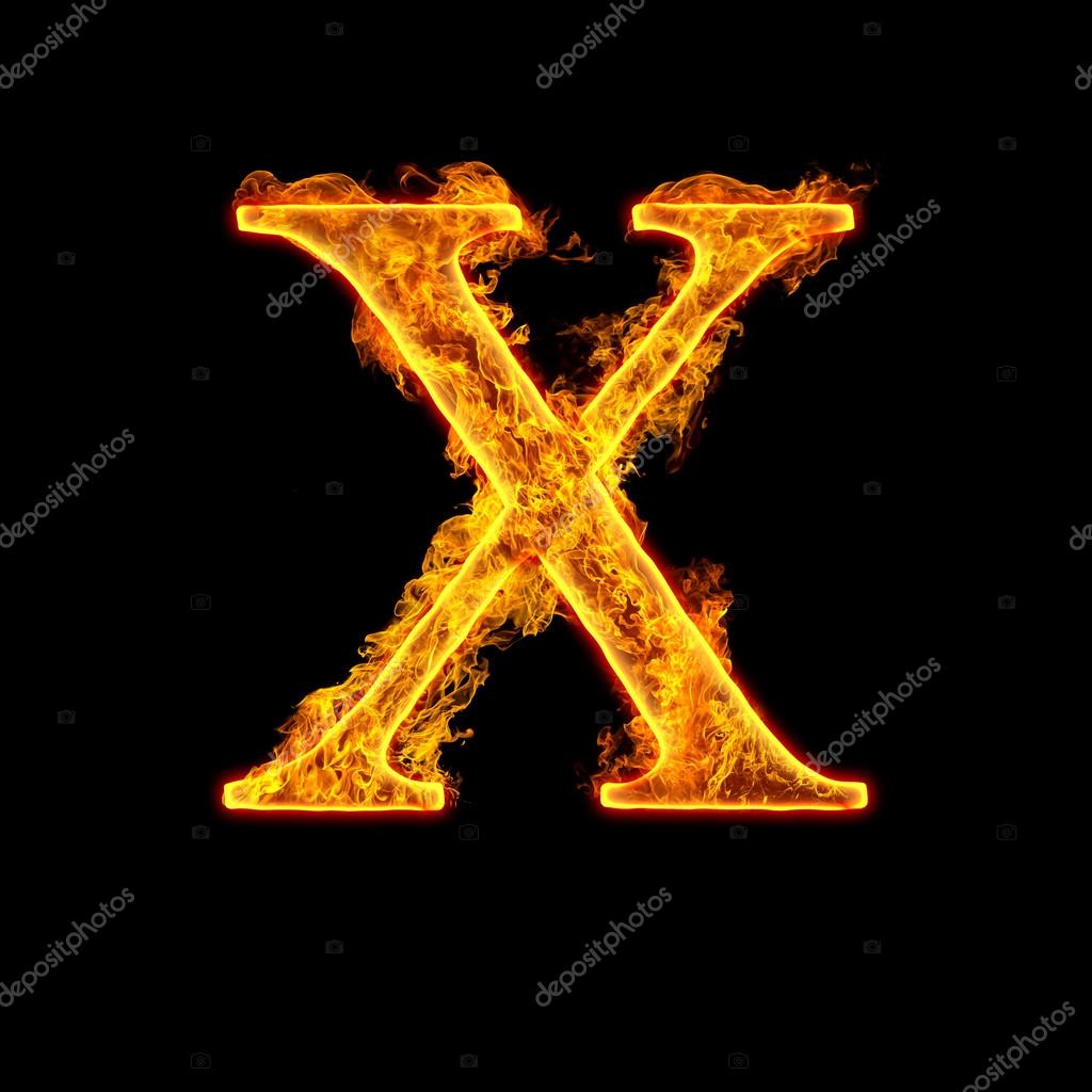 Fire alphabet letter X — Stock Photo © cookelma #33713451