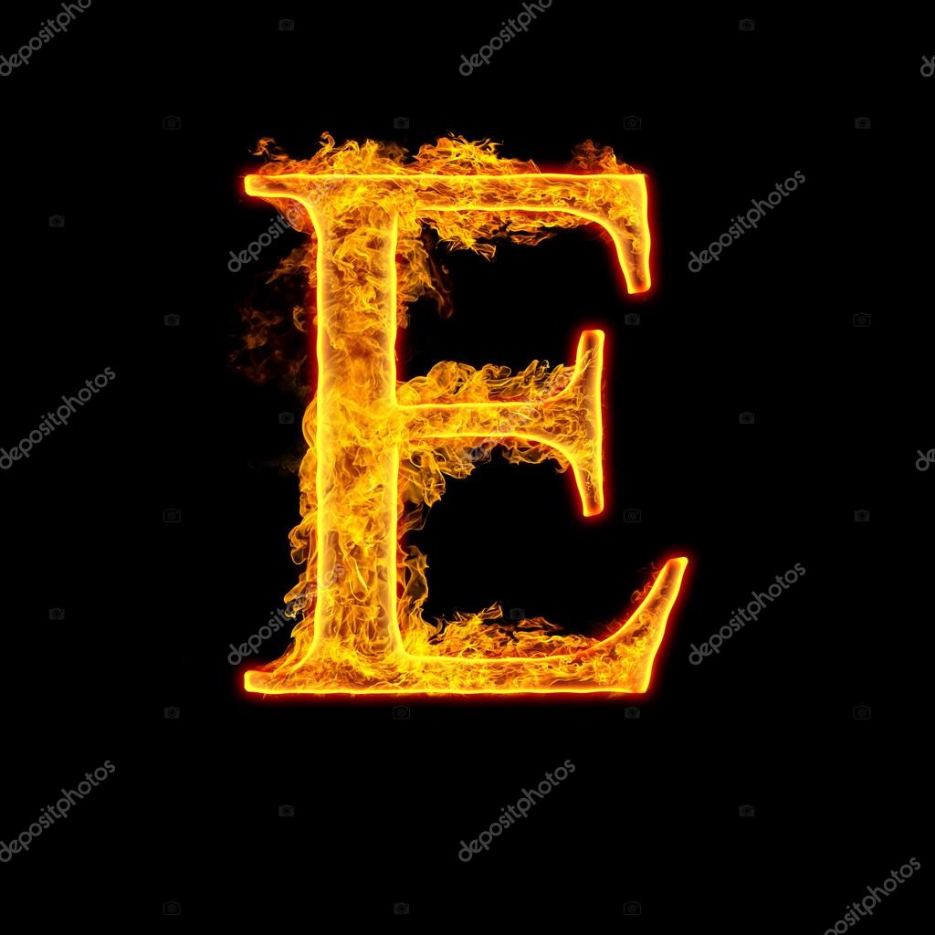 Fire alphabet letter E — Stock Photo © cookelma #33713705