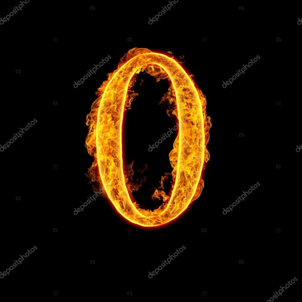 Fire alphabet number 0 zero Stock Photo by ©cookelma 34781127