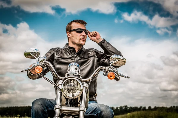 Biker on a motorcycle - Stock Image - Everypixel