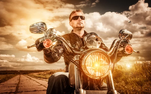 Biker on a motorcycle - Stock Image - Everypixel