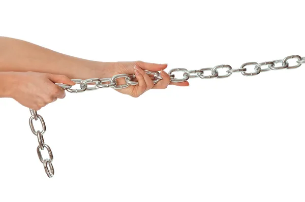 A long heavy metal chain — Stock Photo © merzavka #12759782