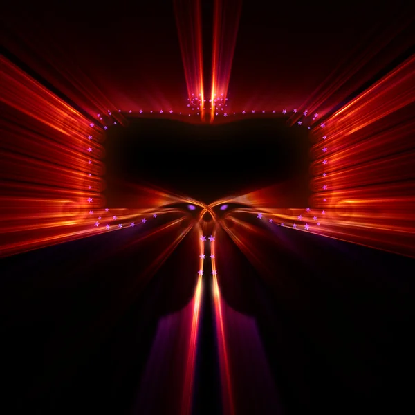 Mystically glowing frame with a demonic face - Stock Image - Everypixel