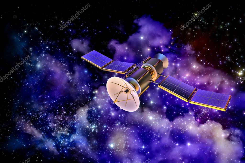 3D model of an artificial satellite of the Earth — Stock Photo ...