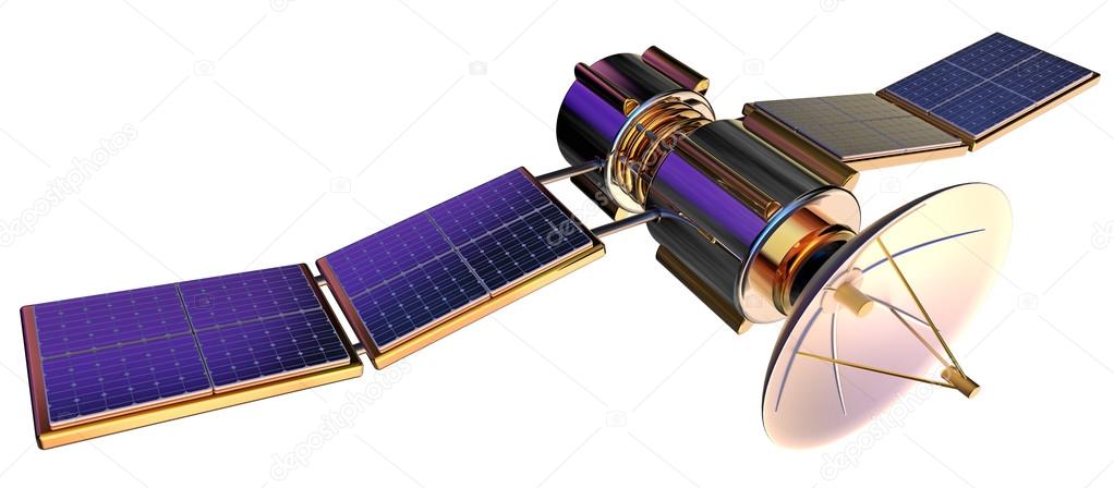 3D model of an artificial satellite of the Earth — Stock Photo ...