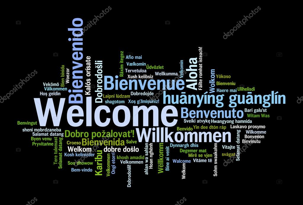 Welcome phrase words cloud concept — Stock Photo © Paulpaladin #43627063