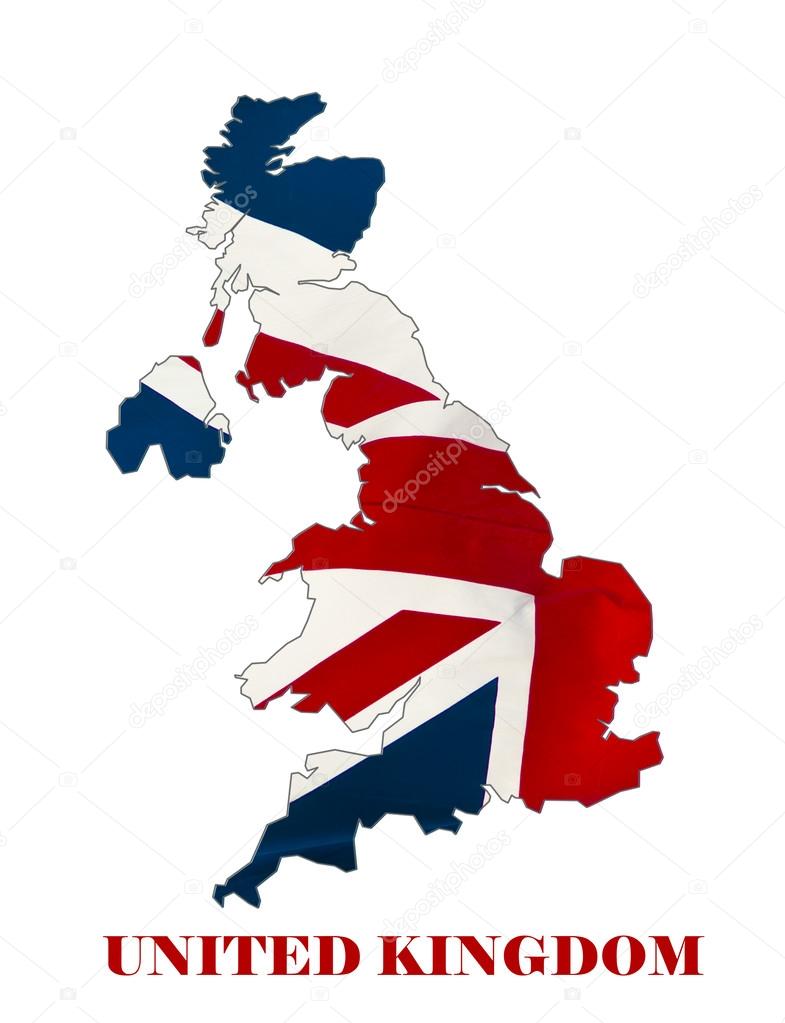 Map of United Kingdom Stock Photo by ©Paulpaladin 44109231