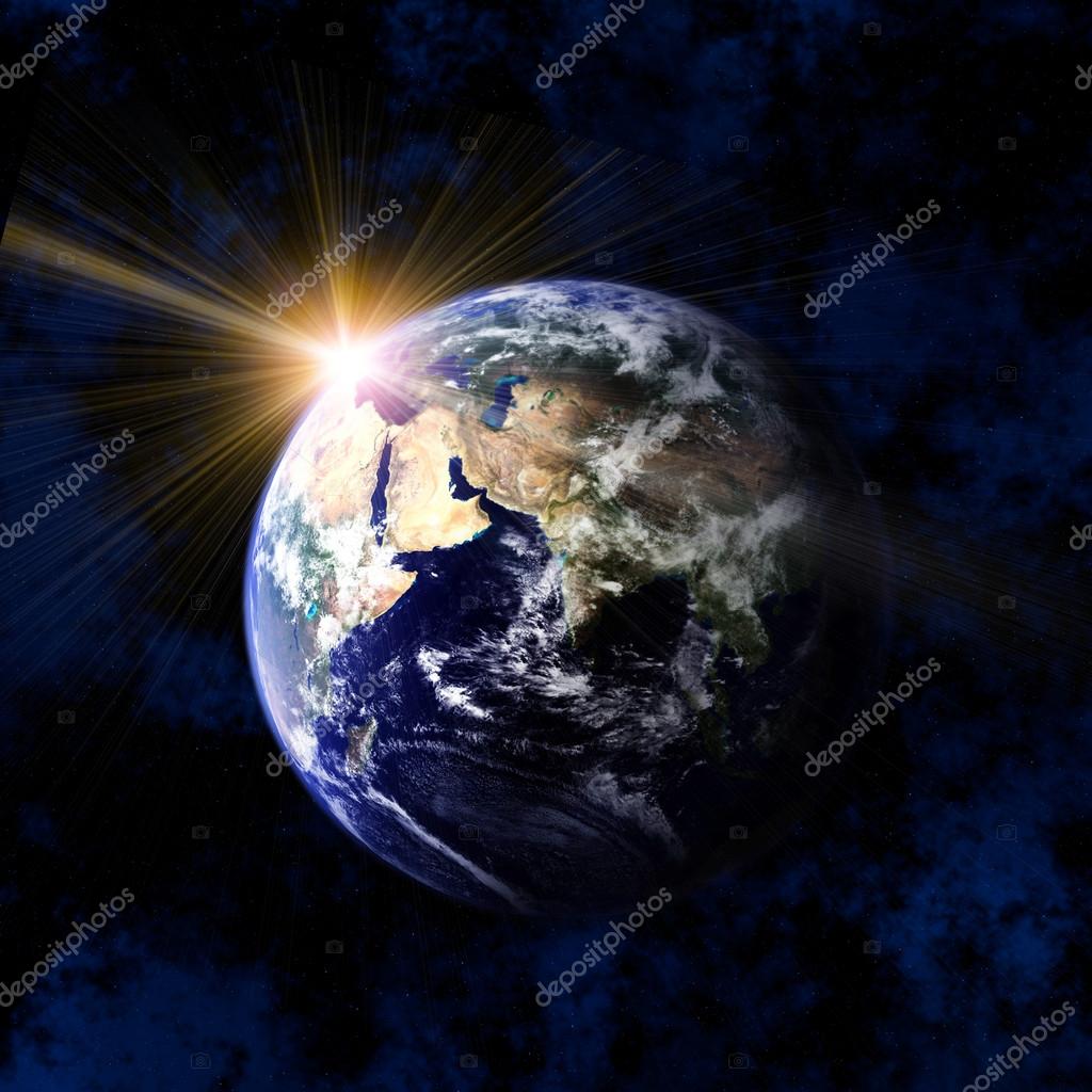 Earth and sun from space Stock Photo by ©Paulpaladin 44568567