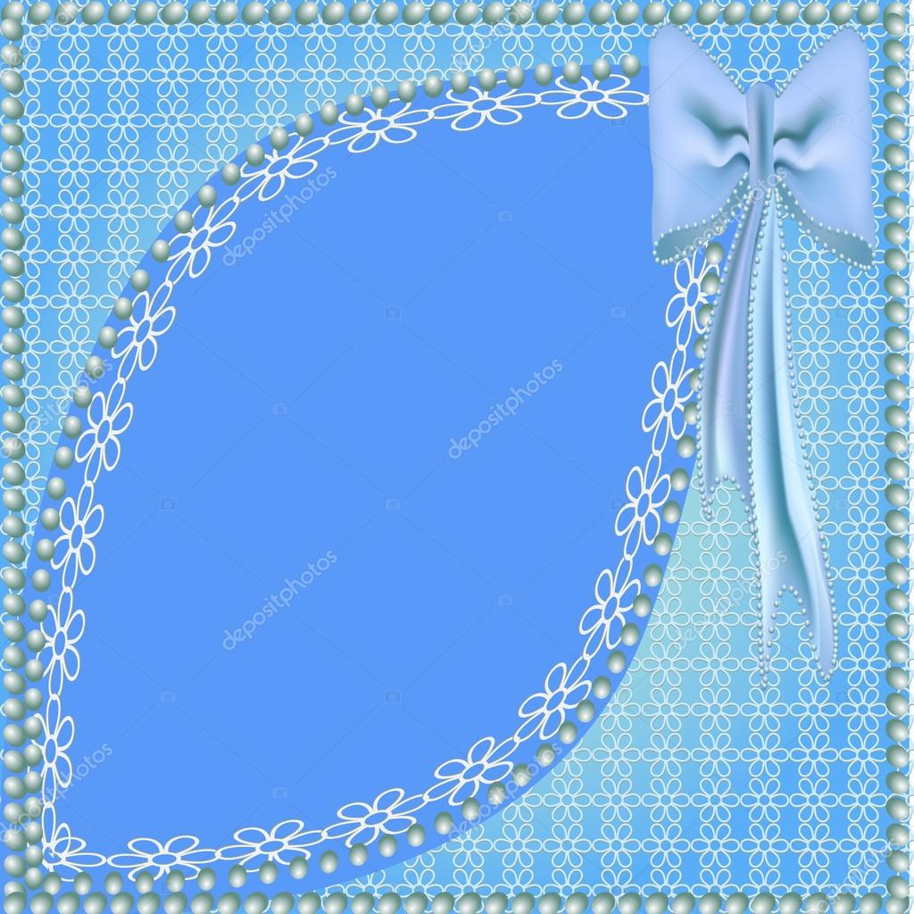 Background blue with bow and frame from whirlled Stock Vector Image by ...