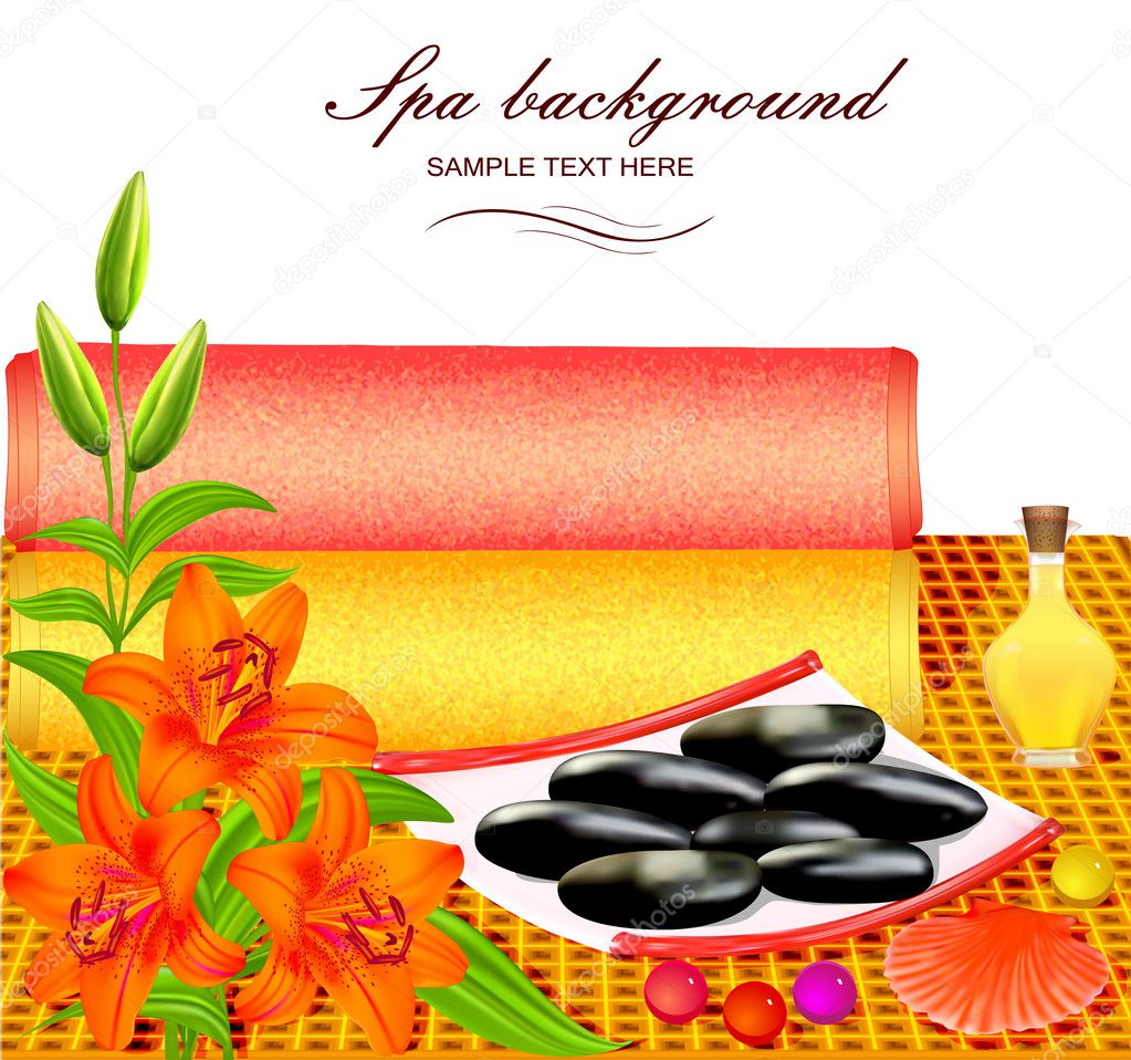 Background for spa with flowers Stock Vector Image by ©Yurkina #31218105